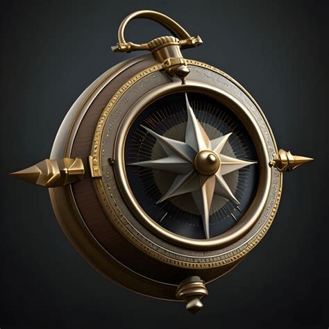 Premium Ai Image Compass Navigation
