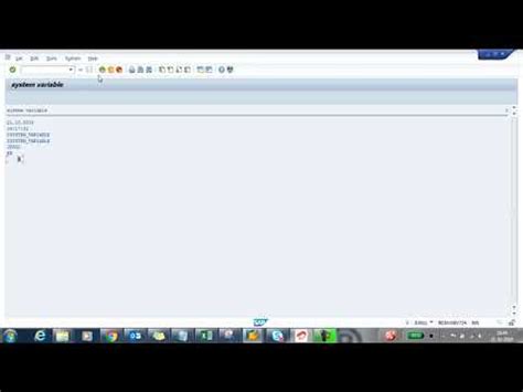 Sap Tech System Variables