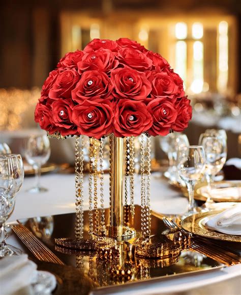 Red And Gold Wedding Centerpieces 60 Photos