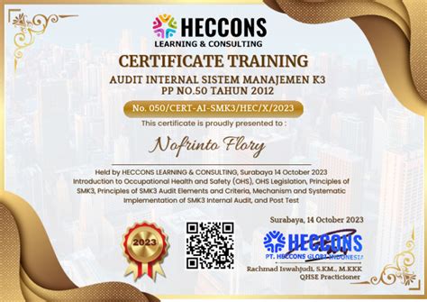 E Certificate Audit Internal Smk3 Heccons Id Pdf