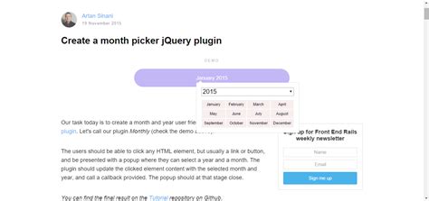 Create A Month Picker Jquery Plugin Jquery Plugins Generation Time