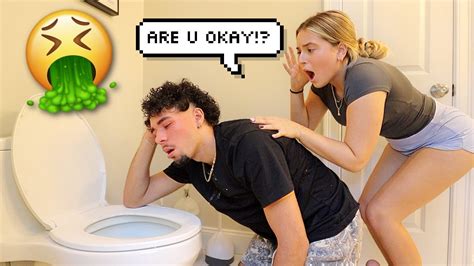 Throw Up Prank On Girlfriend Gone Wrong Youtube