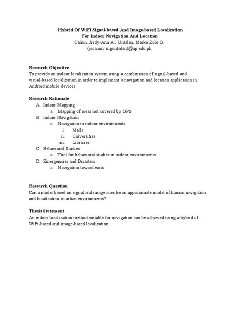 A Hybrid Indoor Localization Method For Navigation Using Wifi Signal Based And Image Based