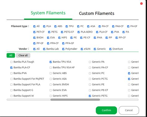 Latest Firmware Or Beta Studio Missing PLA CF Bambu Firmware Bambu Lab