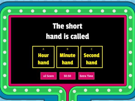 Class 1 Time And Calendar Gameshow Quiz