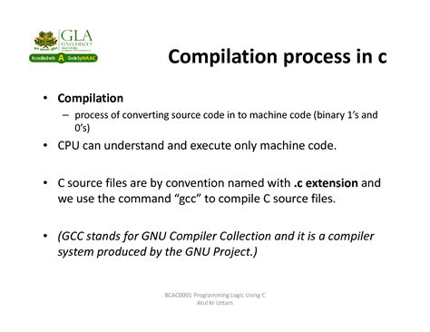 SOLUTION Lect Programming Logic Using C Compilation Process Of C Program Studypool