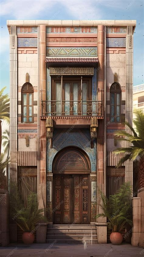 Premium Photo Egyptian Architectural Style Houses