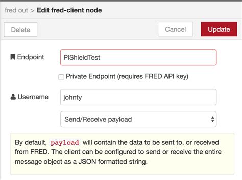 node red fred server connection infusion systems