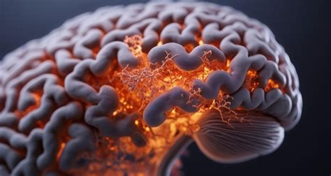 Premium Photo Neural Network In Action A 3d Rendering Of A Brain With Highlighted Synapses