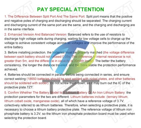 리튬 배터리 보호 회로 기판 모듈 Pcb Pcm 18650 Bms 충전기 Tzt Bms 1s 2s 10a 3s 4s 5s