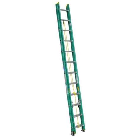 Werner 24 Ft H Fiberglass Telescoping Extension Ladder Type Ii 225 Lb