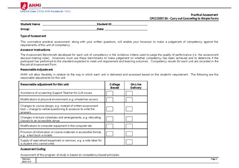 Cpccc 02013 A Carry Out Concreting To Simple Forms Practical