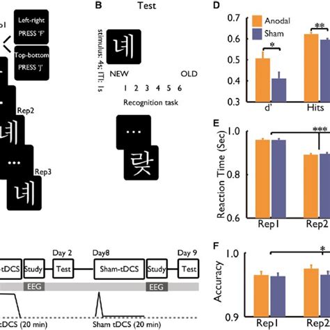 experimental paradigm and behavioral results a the memory encoding