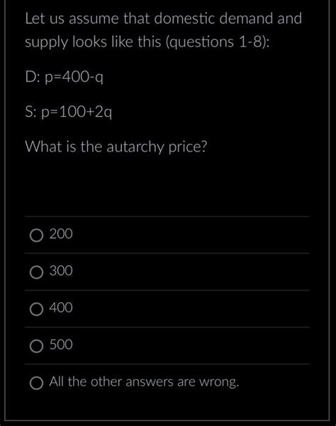 solved question 2 10pts let us assume that the world price