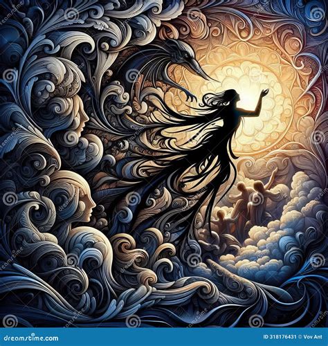 Shadow Overlay The Layering Of Shadows To Create Depth And Dme Stock Image Image Of White