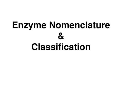 PPT Enzyme Nomenclature Classification PowerPoint Presentation ID 2683682