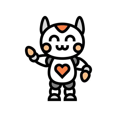 Cute Robot Color Icon Vector Illustration 18778440 Vector Art At Vecteezy
