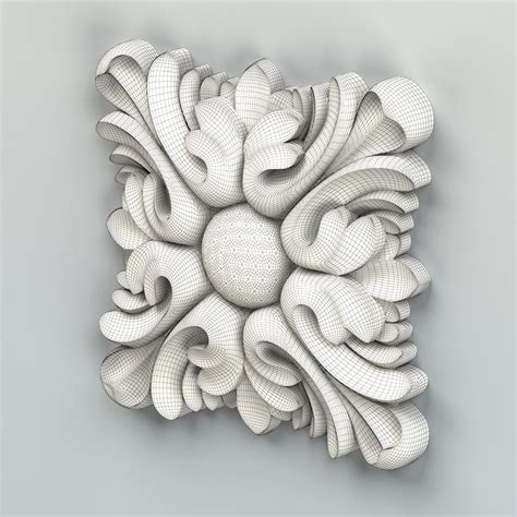 Cnc Square Rosette 3d Model Turbosquid 1688954