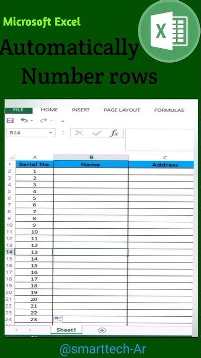 How To Automatically Number Rows In Microsoft Excel Youtube