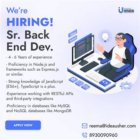 Hiring Backenddeveloper Techjobs Developers Careers Softwareengineer Reema Dhod