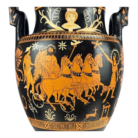 God Of The Underworld Hades And Persephone On Chariot Ancient Greek Vase