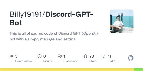 Github Billy19191discord Gpt Bot This Is All Of Source Code Of Discord Gpt Openai Bot With
