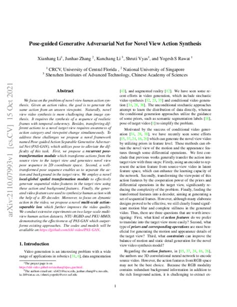 pdf pose guided generative adversarial net for novel view action