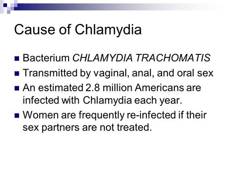 Chlamydia Sexually Transmitted Diseases