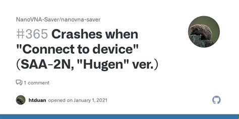 Crashes When Connect To Device Saa 2n Hugen Ver · Issue 365
