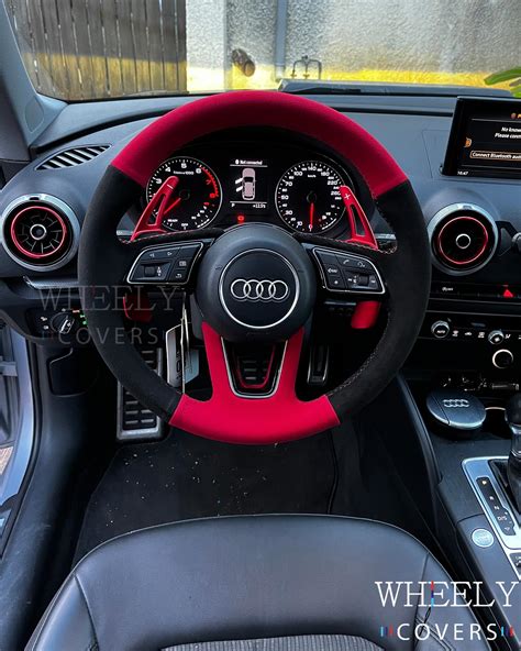 ‎כיסוי הגה בתפירה Wheely Covers‎ ‎audi A3 Alcantara