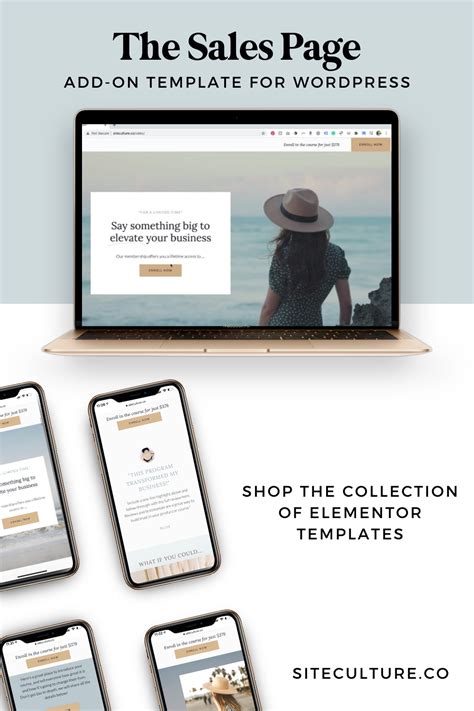 elementor sales page template