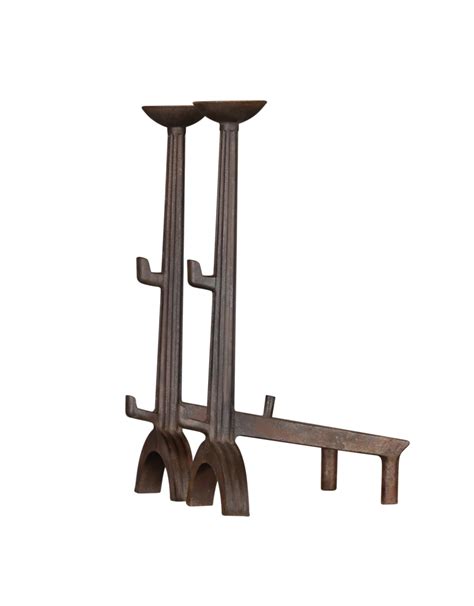 Paire De Landier En Fonte The Antique Fireplace Bank