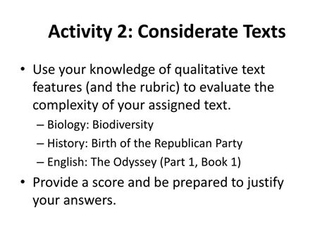 Ppt Qualitative Measures Of Text Complexity Powerpoint Presentation