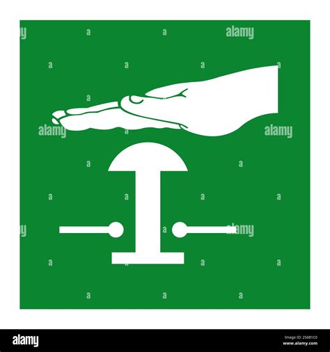 Emergency Stop Push Button Symbol Isolate On White Background Vector Illustration Eps 10 Stock