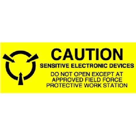 Caution Sensitive Electronic Devices 2 X 34 Hollistons Inc