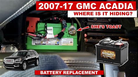 Acadia Battery Replacement Where Is It Located And How To Do It Youtube