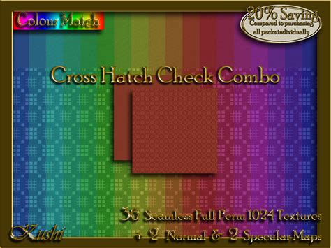 second life marketplace cross hatch check combo textures