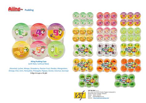 Aiiing Fruit Pudding Cups Assorted Flavors And Certifications