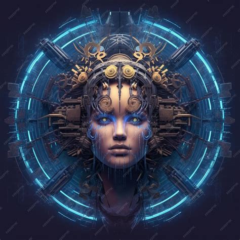 Premium Ai Image A Close Up Of A Woman With A Clock Face On Her Head Generative Ai