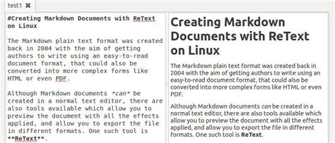 Creating Markdown Documents With Retext On Linux Make Tech Easier