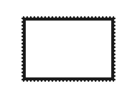 Postage Stamp Frame Blank Border Template