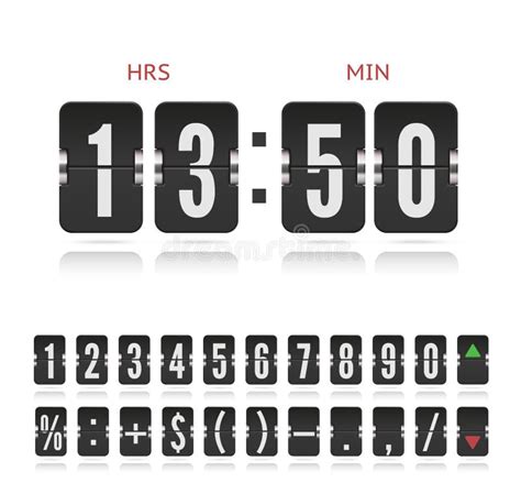 Analog Clock Font Watch Stock Illustrations 1577 Analog Clock Font