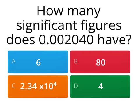 General Physics Use Scientific Notation And Significant Figures In Numerical Problem Quiz
