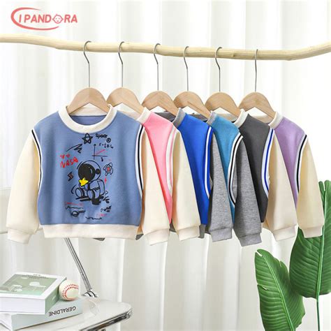 Ip เด็กเสื้อกันหนาวแฟชั่นเย็บปลอมสองชิ้นแขนยาวเด็กชายและเด็กหญิงเด็กท็อปส์ Th