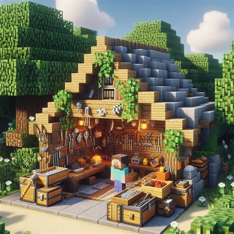 Toolsmith Workshop Minecraft Architecture Terraria House Design