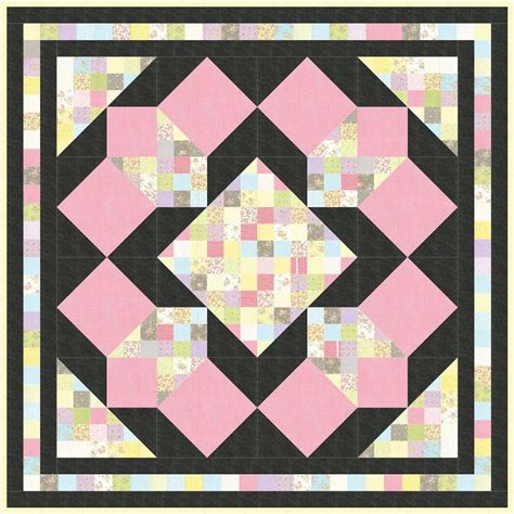 Patchwork Flower Quilt Pattern Etsy