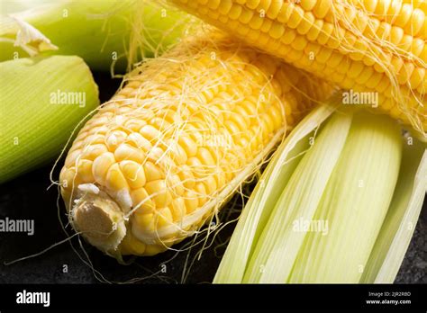 Corn On The Cob On The Table Sweet Corn Stock Photo Alamy
