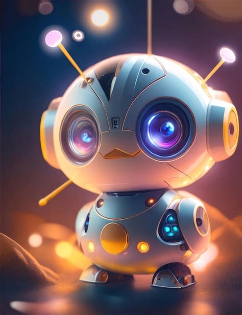 Premium Ai Image Cute Adorable Robot Illustration