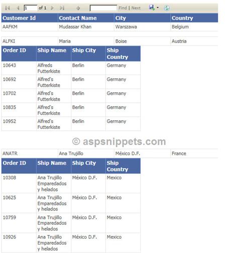 Subreport In Rdlc Report Using C And Vbnet In Aspnet