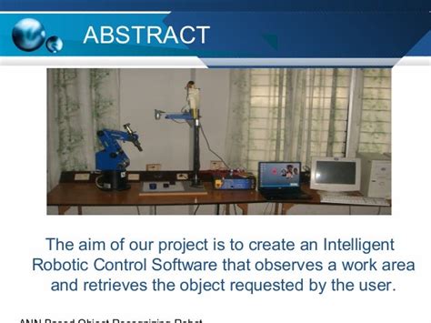 Artificial Neural Network Based Object Recognizing Robot